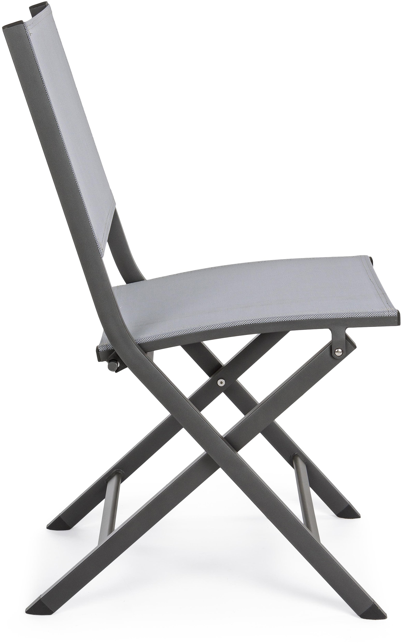 Chaise pliante BIZZOTTO Lot de 4 chaises pliante Elin anthracite Pas ...