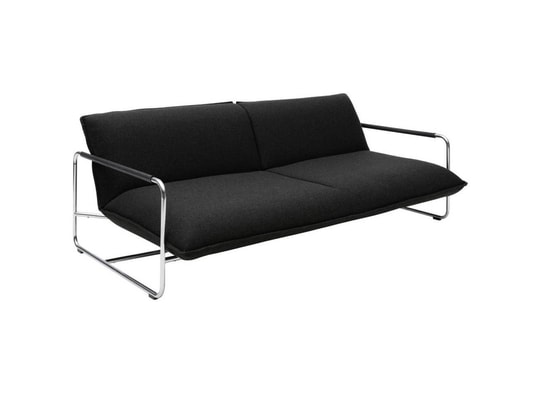 Canapé lit convertible design NOVA 3 places structure acier chromé SOFT ...