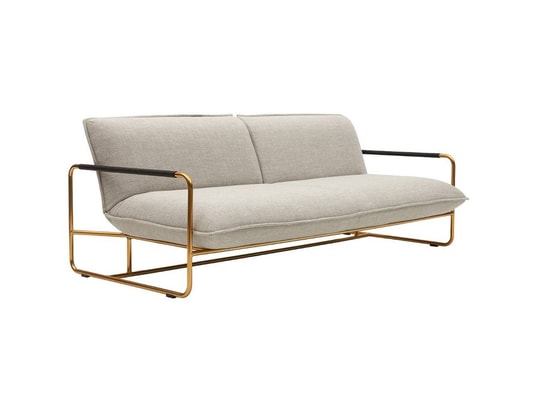 Canapé lit convertible design NOVA 3 places structure laiton SOFT LINE