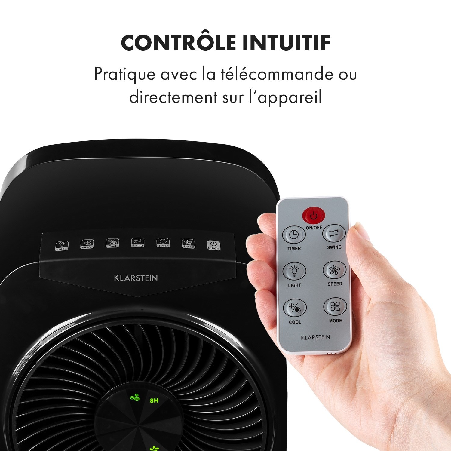 Klarstein rotator rafraîchisseur d'air 110w avec télécommande ...
