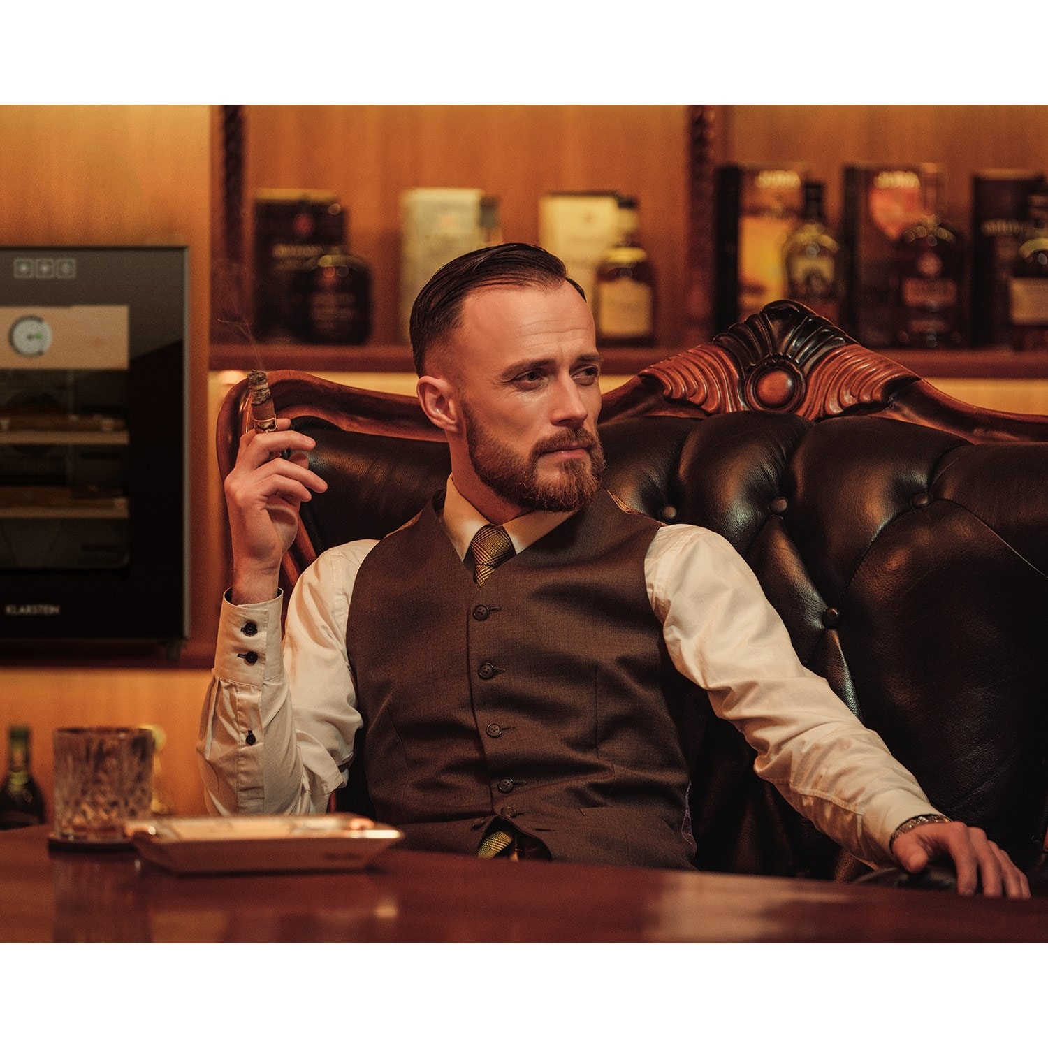 Klarstein el presidente 33 humidor 33l - cave à cigares de luxe - 38db ...