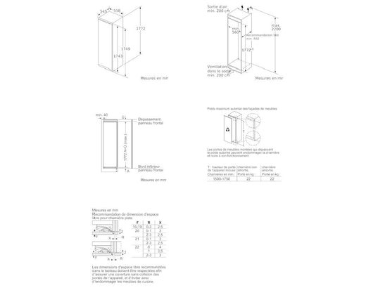 Réfrigérateur encastrable 1 porte BOSCH KIR81AFE0 Série 6 VitaFresh ...