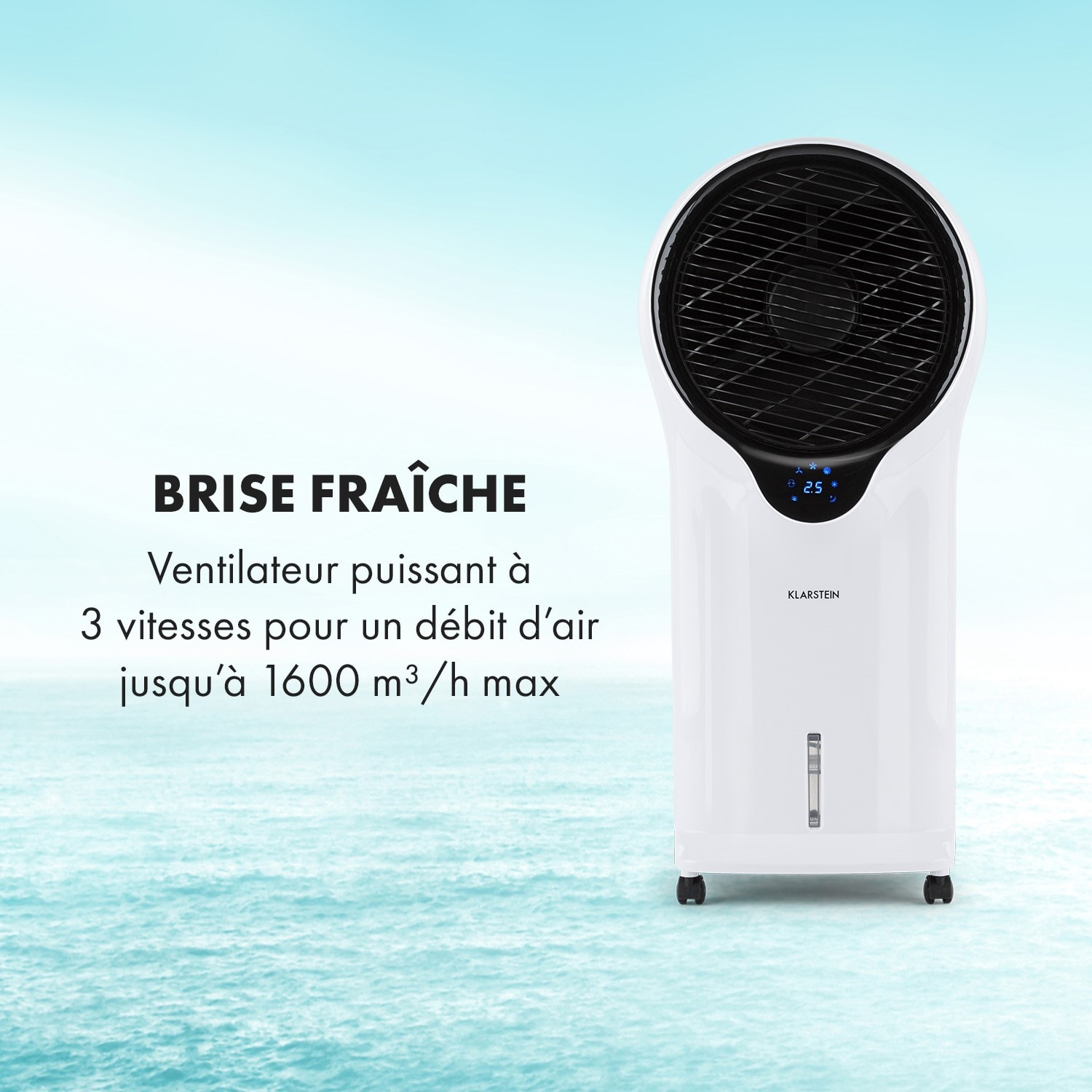Klarstein whirlwind 3-en-1 ventilateur rafraîchisseur humidificateur d ...