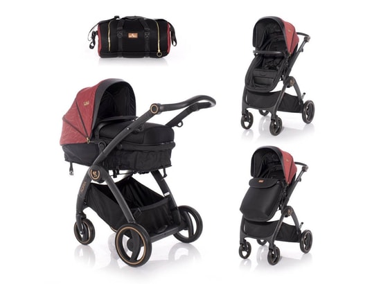 Poussette combinée landou nacelle 2 en 1 adria lorelli rouge LORELLI Pas Cher - UBALDI.com