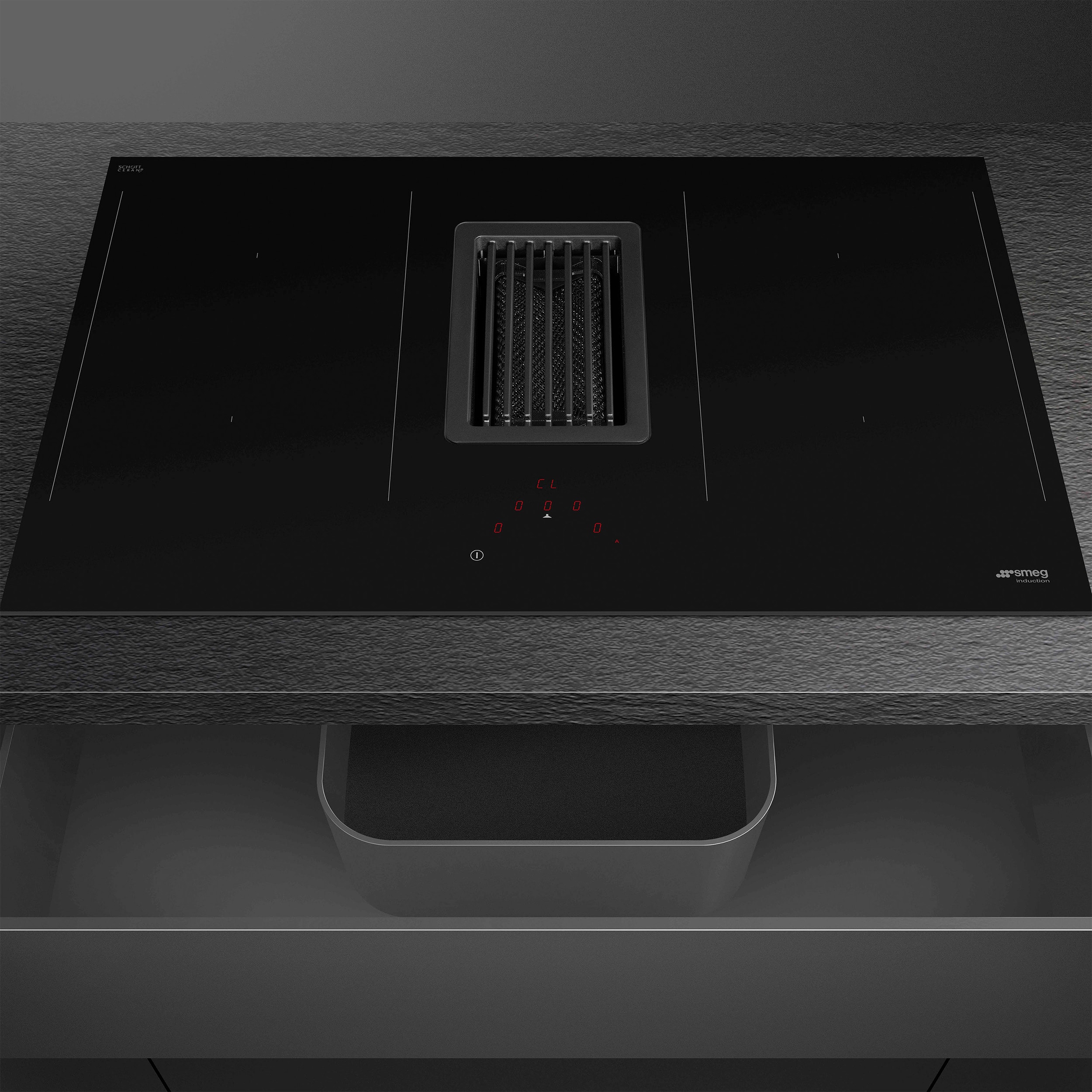 SMEG HOBD482D, Aspirante, 80 cm, 4 foyers, recyclage - Plaque induction ...