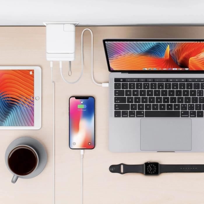 Hyper hub usb-c hyperdrive 61 w pour adaptateur secteur 13 macbook pro ...