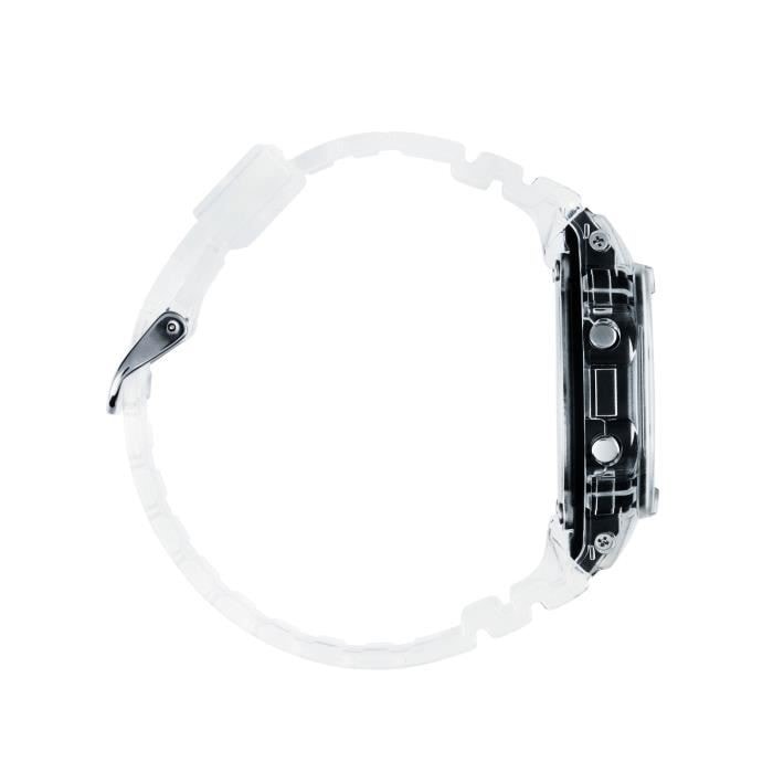 Casio montre g-shock skeleton blanche transparente CASIO Pas Cher ...