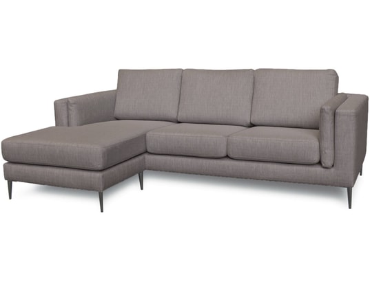 Canapé tissu SAMOA Sheer angle gauche gris Pas Cher - UBALDI.com