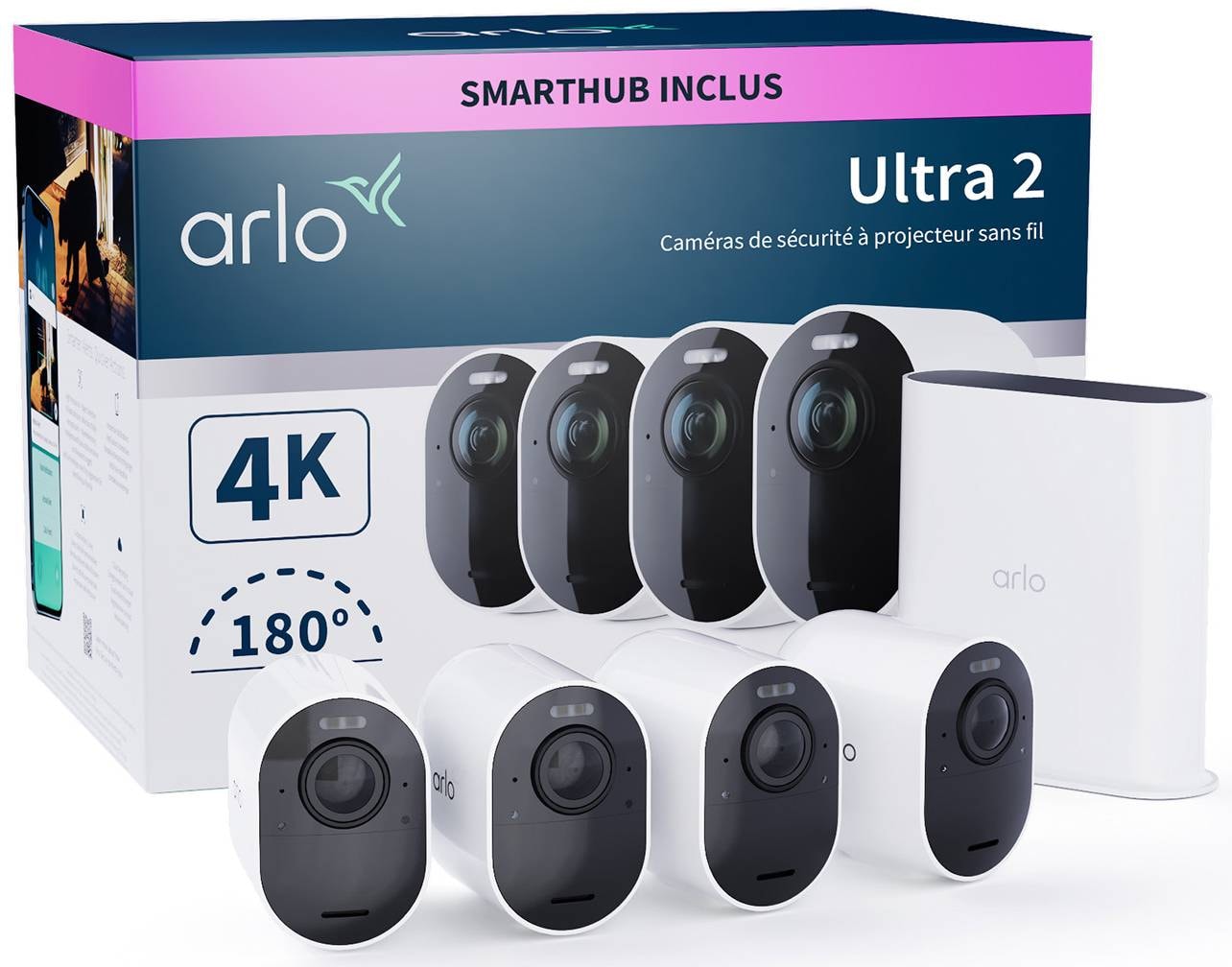 Caméra de surveillance ARLO Ultra 2 - pack de 4 caméras extérieures Pas ...