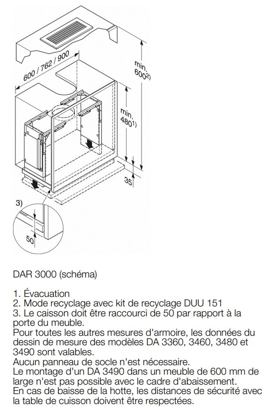 Hotte escamotable MIELE DA 3466 EXT A IN Pas Cher - UBALDI.com