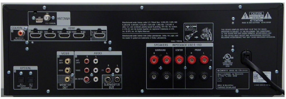 Ampli tuner audio vidéo SONY STR-DH540 Pas Cher - UBALDI.com