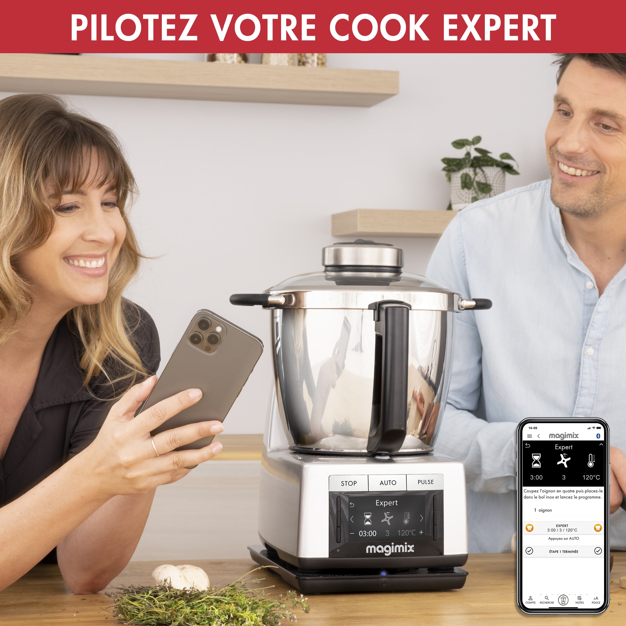 Robot cuiseur connecté MAGIMIX Cook Expert XL Connect platine Pas Cher ...