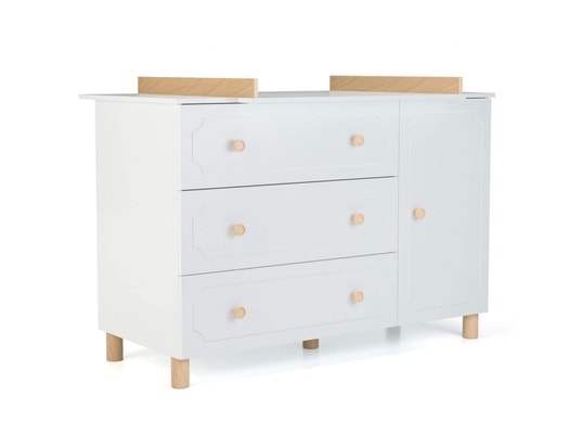 Commode en bois 3 tiroirs, 1 porte nest geuther blanc 3 tiroirs 1 porte ...
