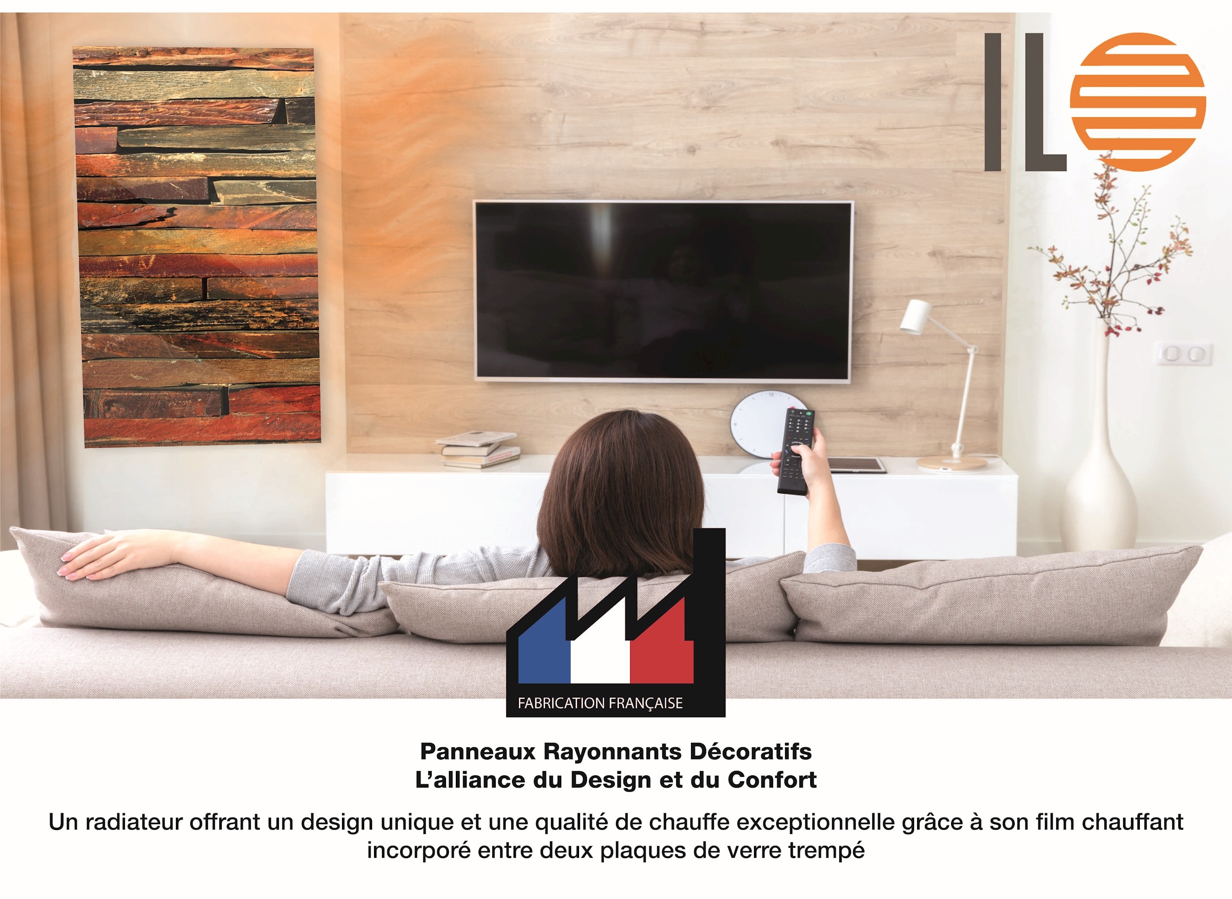 Ilo / radiateur soufflant mural / 1250w / +28 motifs/ extra plat, verre ...