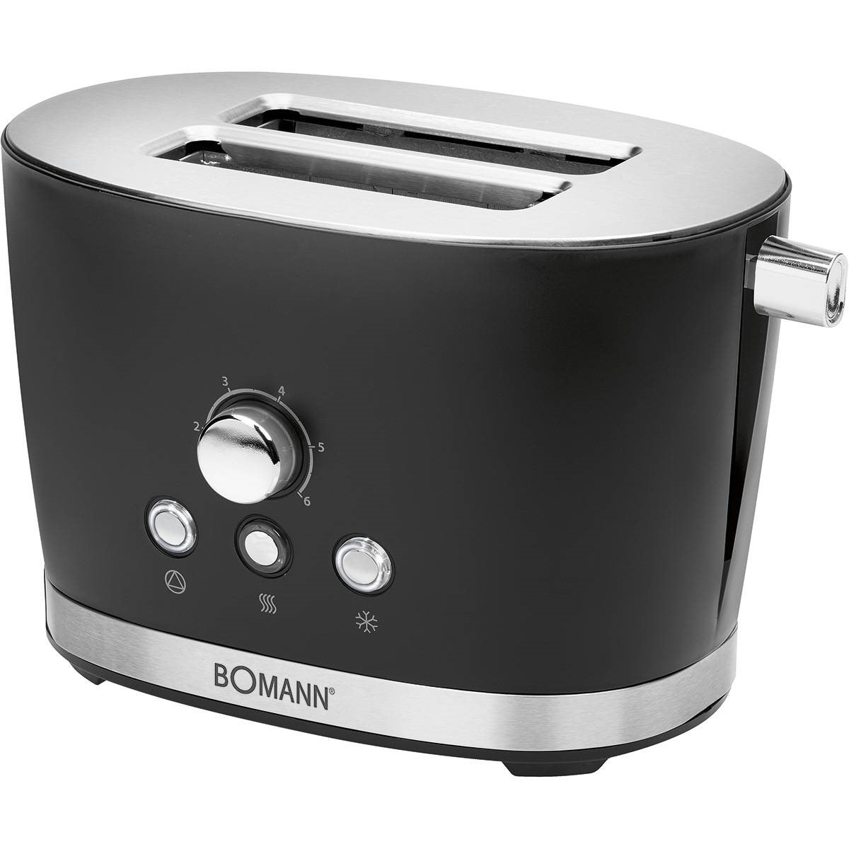 Bomann ta 3005 cb grille pain vintage noir toaster 2 fentes 850w noir ...