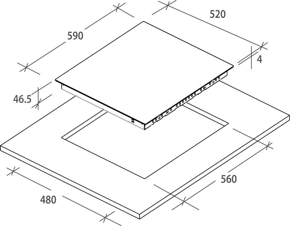 CANDY CC64CH - Plaque vitroceramique Pas Cher