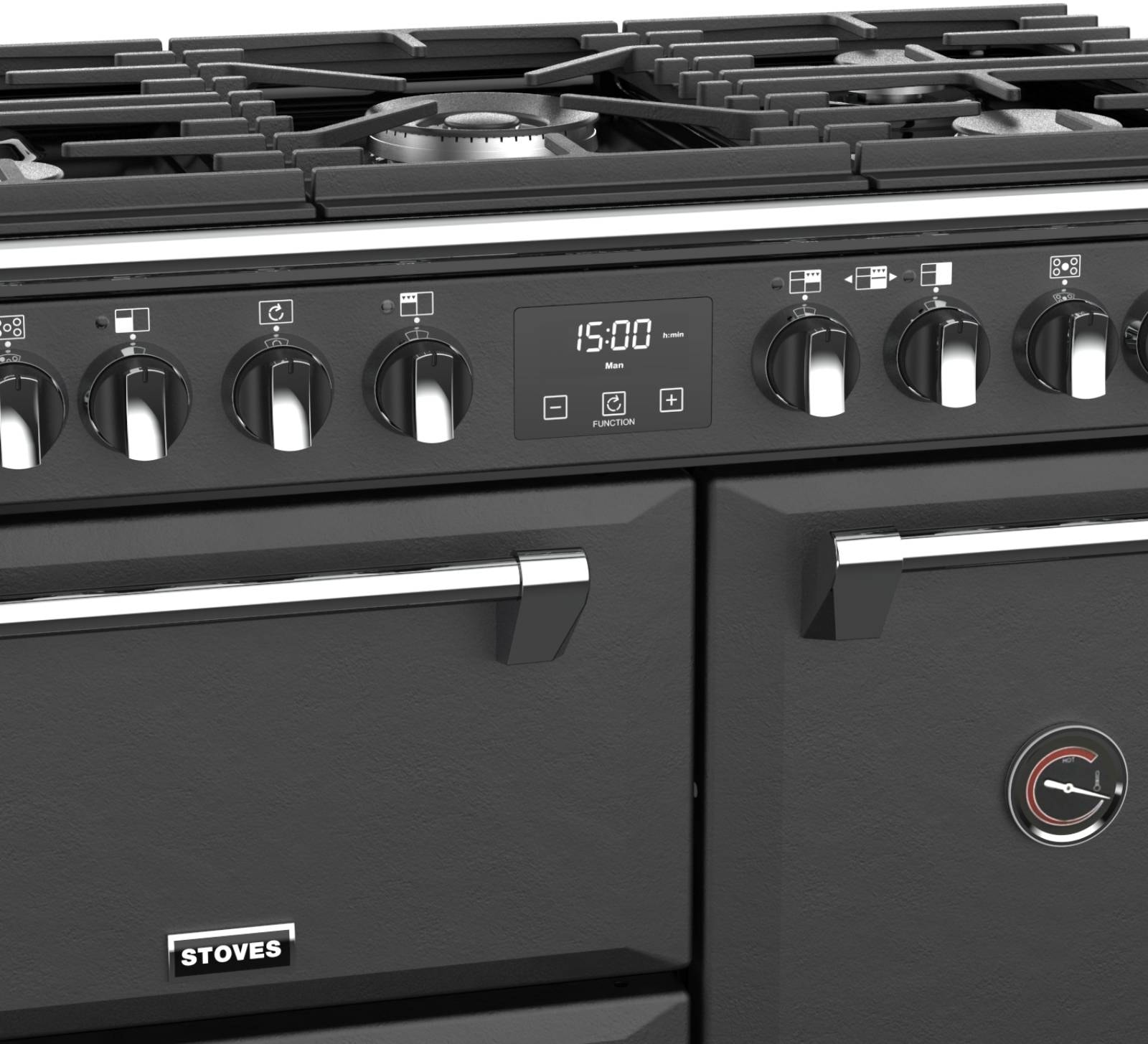 Piano de cuisson STOVES RICHMOND DELUXE 90 DFT ANTHRACITE Pas Cher ...