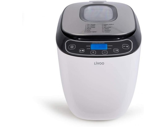 Livoo machine à pain 12 programmes 3 températures 550w LIVOO