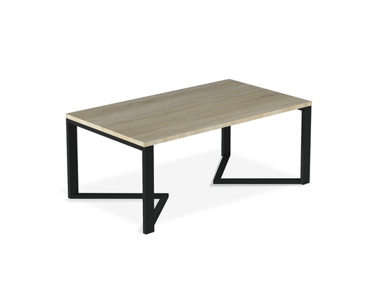 Table basse de style industriel méryl effet chêne INTENSEDECO Pas Cher ...