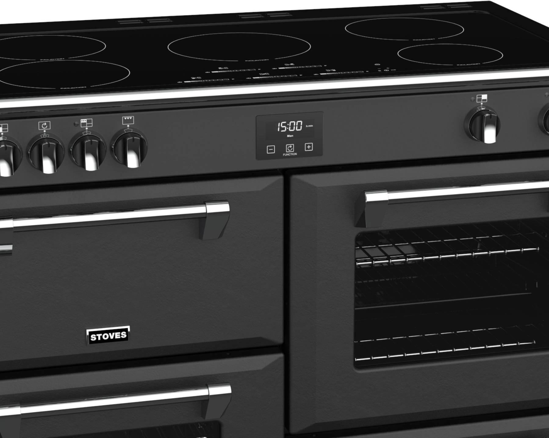 Piano de cuisson STOVES RICHMOND DELUXE 110 EI ANTHRACITE Pas Cher ...