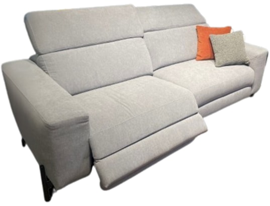 Canapé tissu SAMOA Space fly 2 relax electique gris clair Pas Cher ...