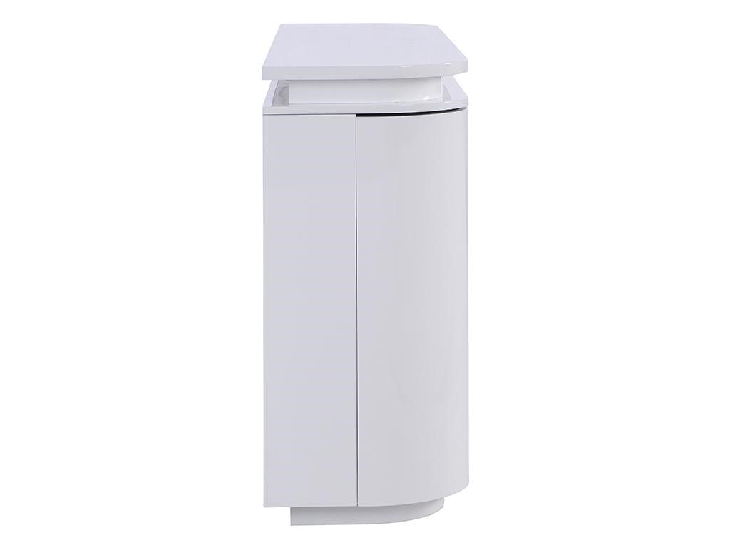 Buffet 4 portes et 2 tiroirs avec leds - mdf - blanc laqué - vandana ...