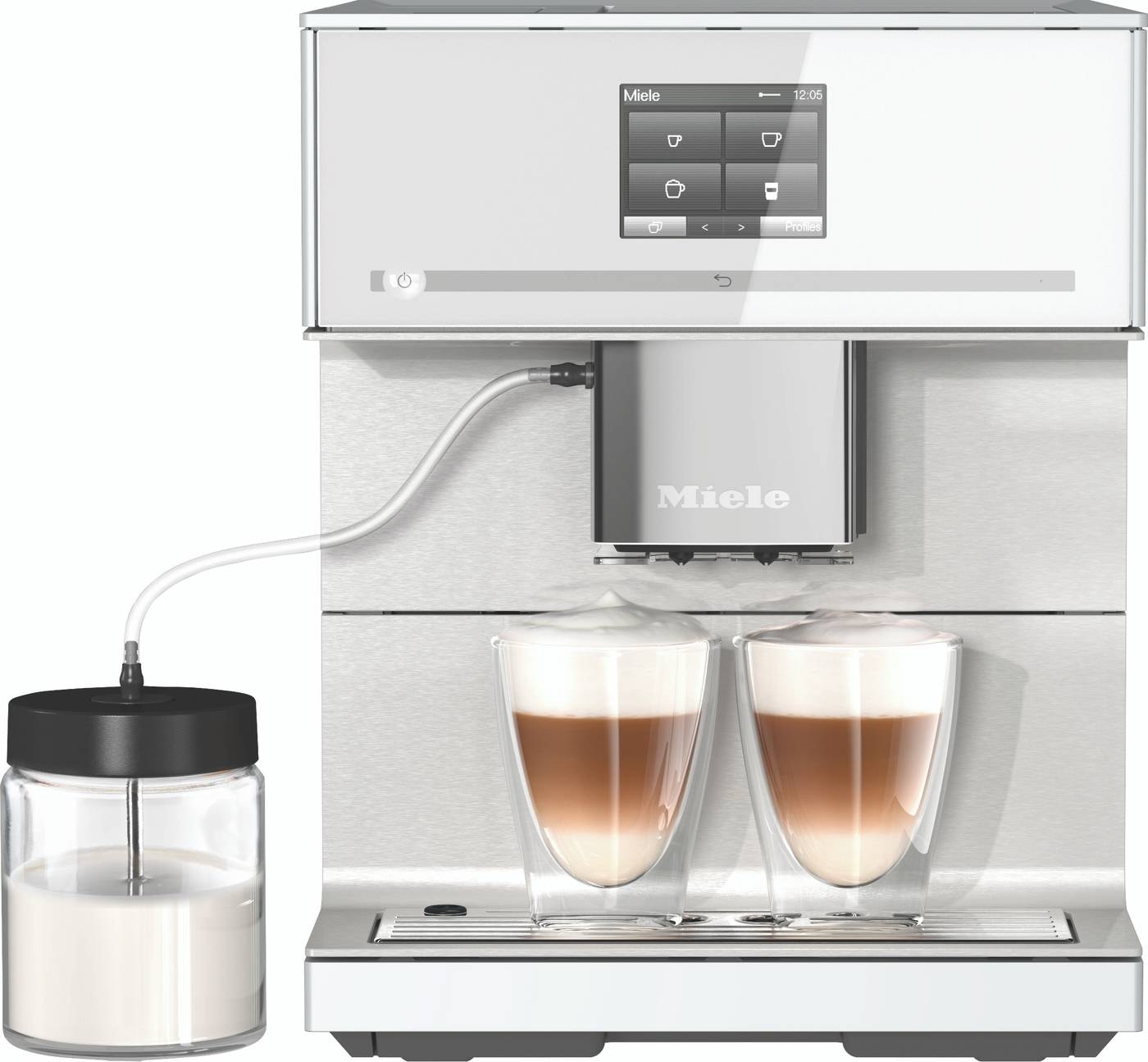 Expresso MIELE CM 7350 Blanc Brillant Pas Cher - UBALDI.com