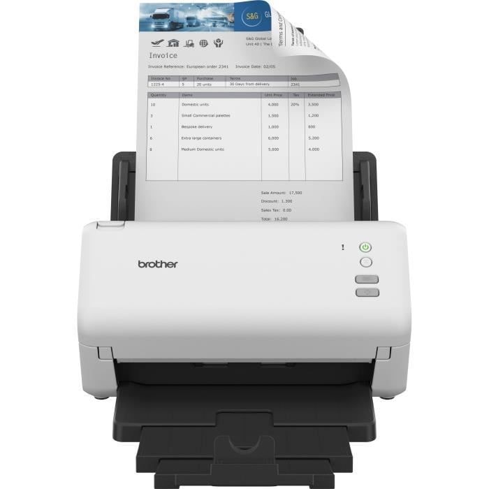 Scanner - brother - ads-4100 - documents bureautique - recto-verso - 70 ...
