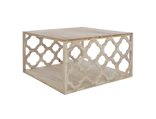 Table basse en bois de manguier table d'appoint pour salon 80 x 80 x 45 ...