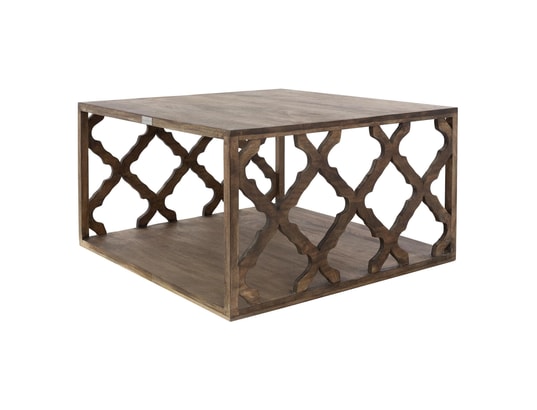 Table basse d'appoint bois massif de manguier pour salon 80 x 80 x 45,5 ...