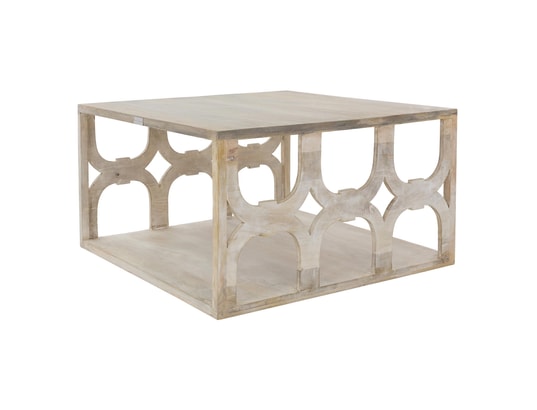 Table basse en bois massif manguier table d'appoint de salon 80 x 80 x ...