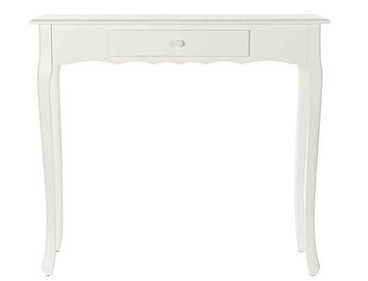 Console table en mdf coloris blanc - l. 91 x p. 31.5 x h. 82 cm PEGANE