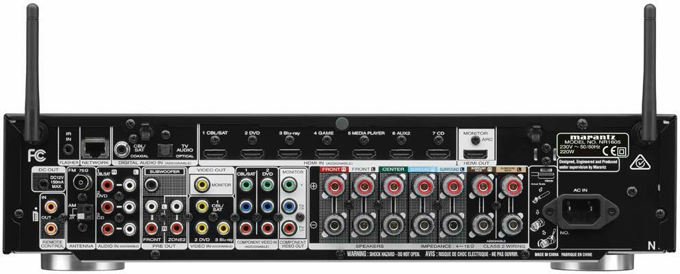 Ampli tuner audio vidéo MARANTZ NR-1605 Noir Pas Cher - UBALDI.com