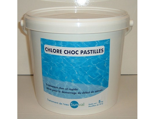 Chlore choc piscine, pastille 5 kg CENTRALE BRICO Pas Cher - UBALDI.com