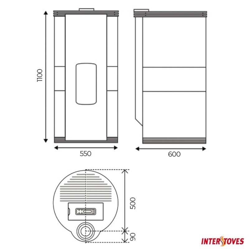 Pack poêle à granules giulia 9 etanche sortie concentrique sur le ...