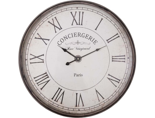 Pendule ronde en fer conciergerie 61 cm ANTIC LINE CREATIONS 57663