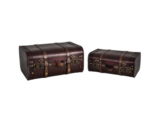 Set de 2 valises décoratives en pvc charles ANTIC LINE CREATIONS 57716
