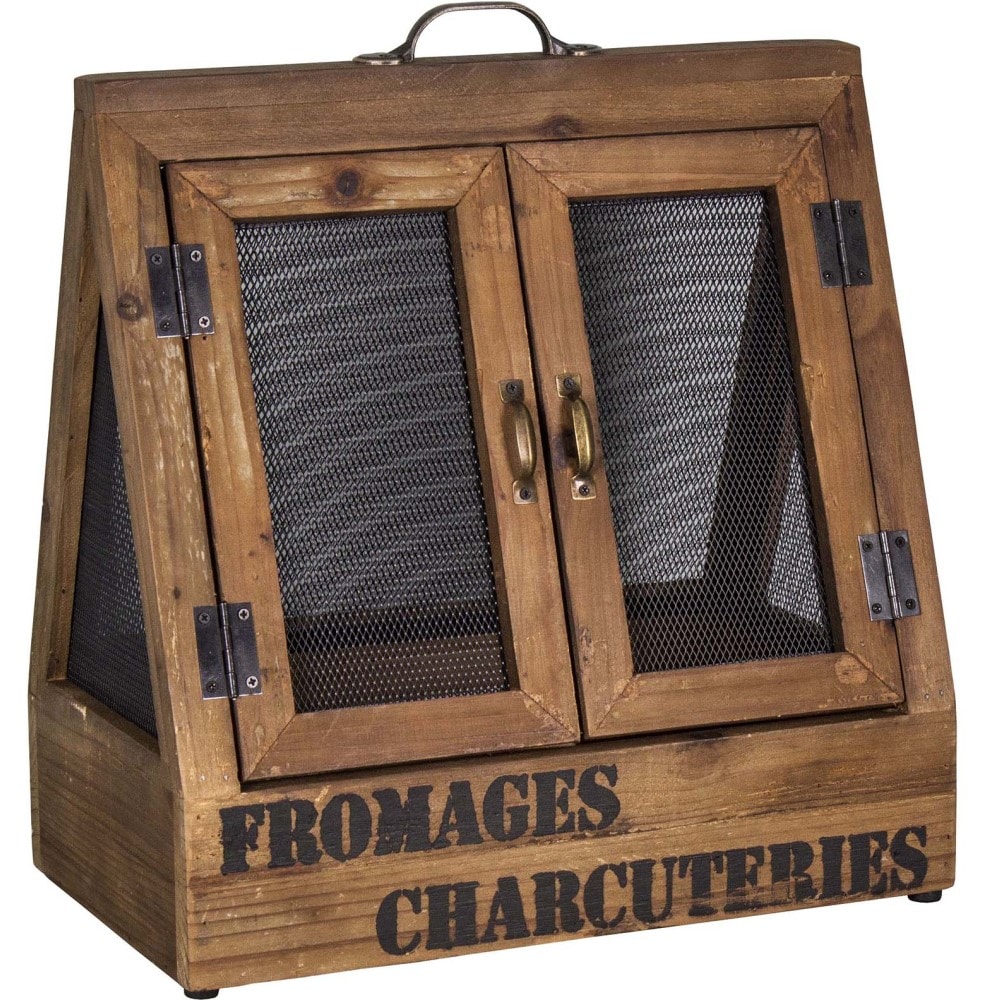Garde manger en bois 2 portes 35 x 21 x 39 cm ANTIC LINE CREATIONS 57741
