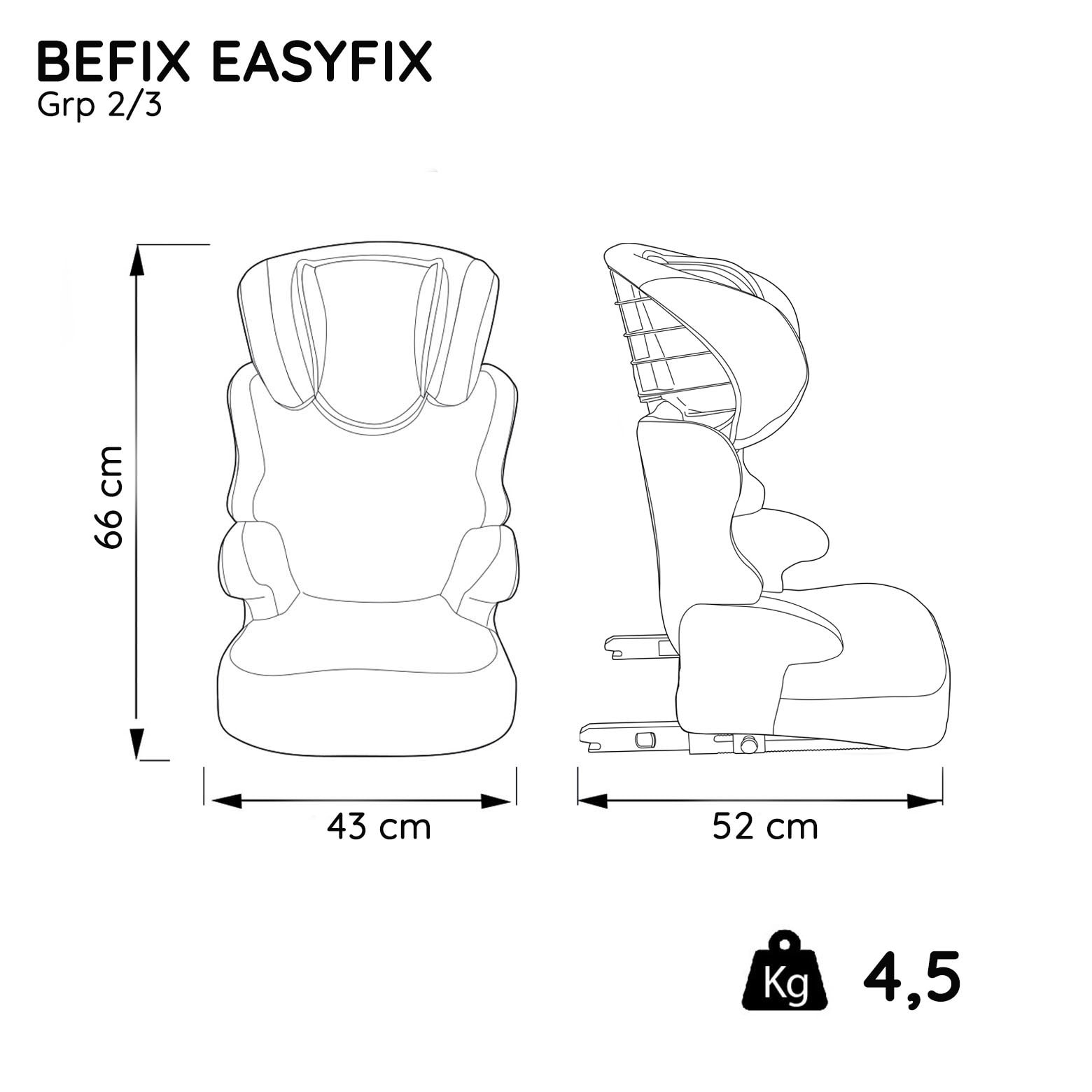 Siège auto rehausseur isofix 15-36kg befix - fabriqué en france - london NANIA 7044