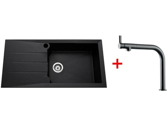 Evier à encastrer LUISINA Slam 1 cuve + 1 égoutoir + mitigeur RC260H079 ...