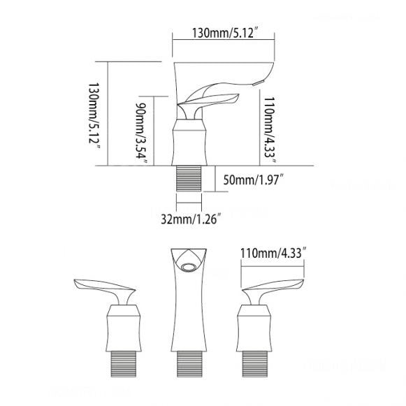 Robinet de lavabo sur plage 019 en laiton chrome collection enipee ...