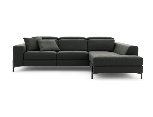 Canapé tissu SAMOA SPACE FLY Angle Droit 1 Relax electrique Noir