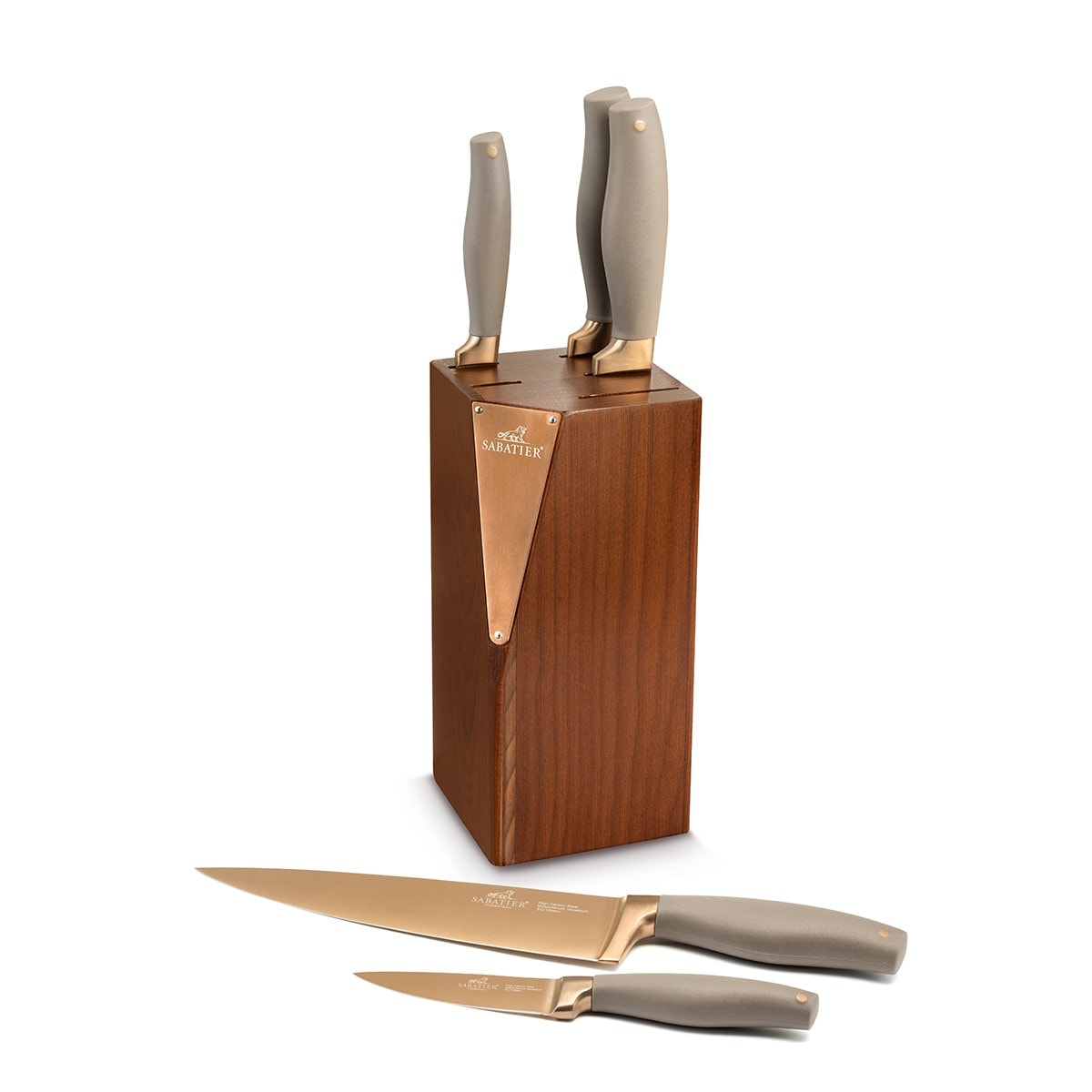 Bloc seki bistre + 5 couteaux copper 668684 LION SABATIER