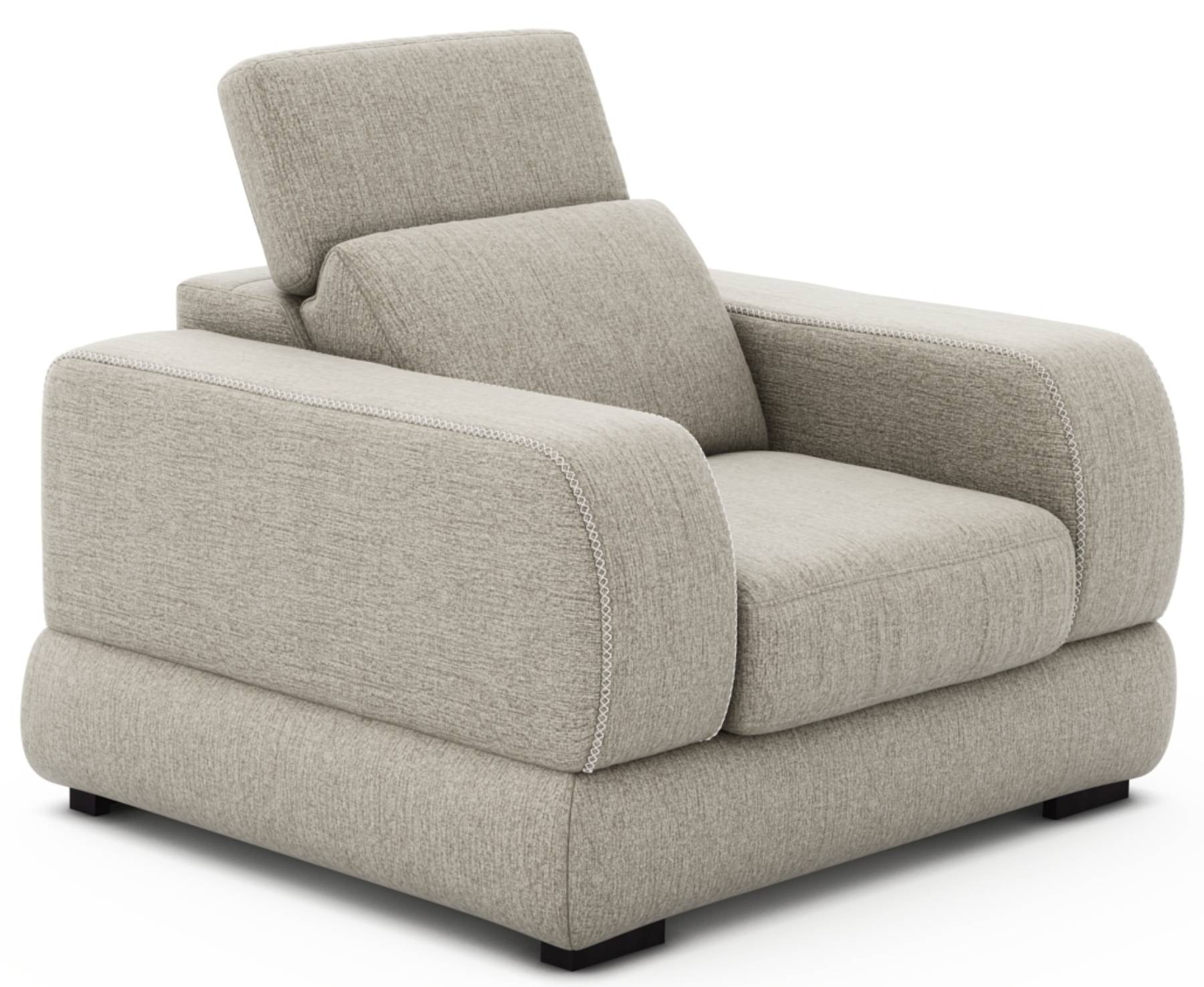 Fauteuil ATELIER Fauteuil White tissu beige foncé Pas Cher - UBALDI.com