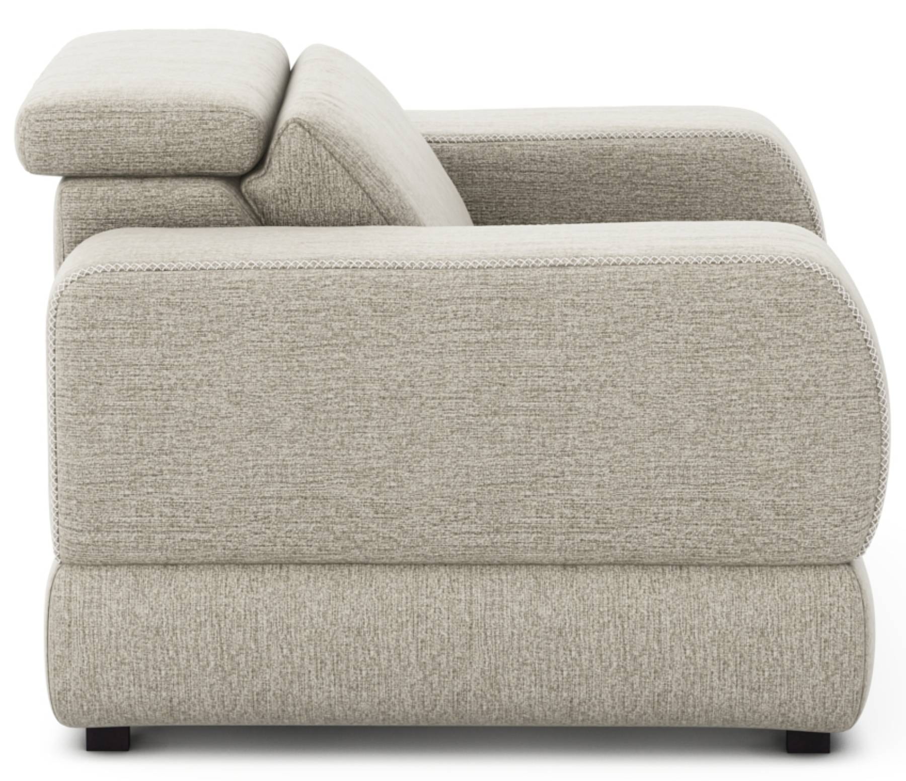 Fauteuil ATELIER Fauteuil White tissu beige foncé Pas Cher - UBALDI.com