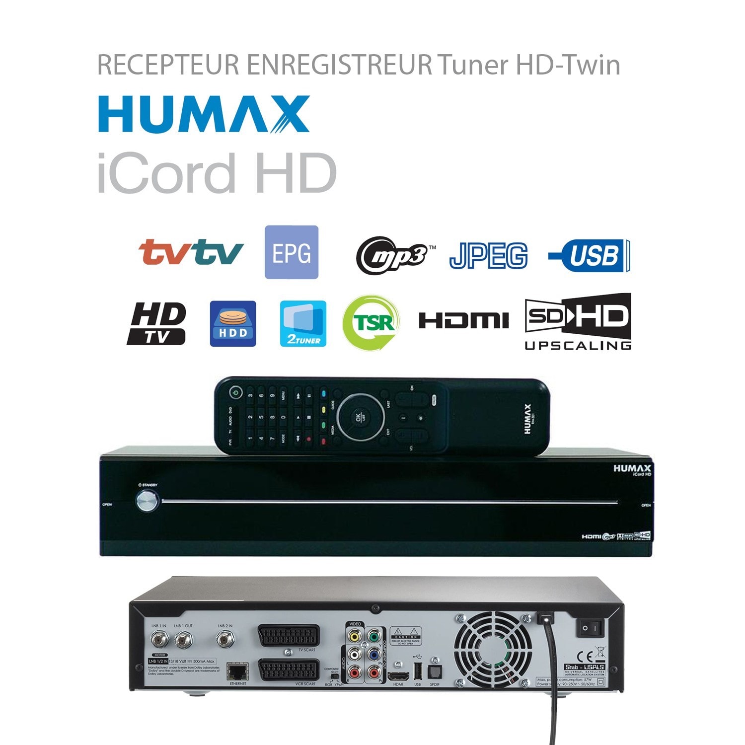 Récepteur enregistreur double tuner hd humax icord hd 500gb - fonction ...