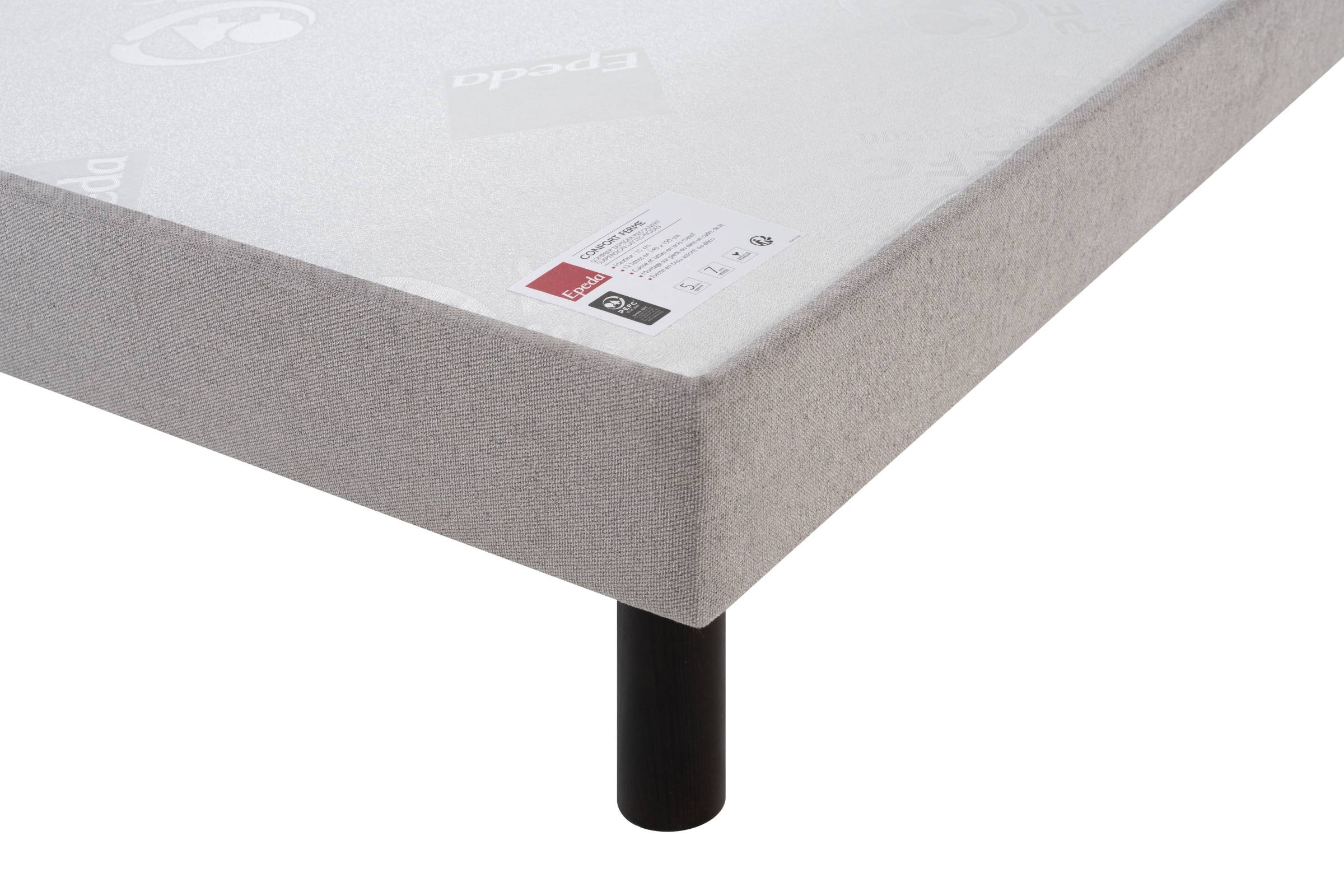 Sommier 140 x 190 EPEDA Voyage chenille gris cendre 1419 Pas Cher ...