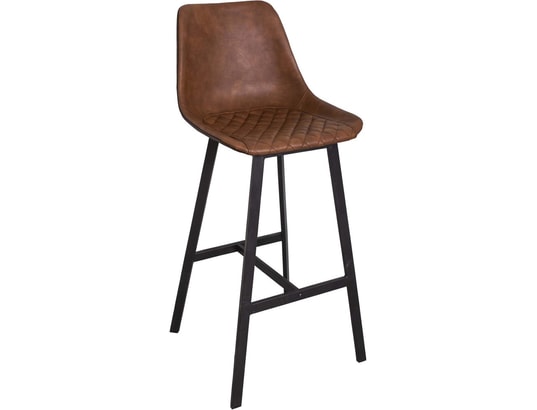 Fauteuil de bar assise capitonné en polyuréthane noisette ANTIC LINE ...