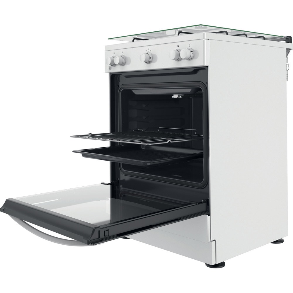 Cuisiniere gaz INDESIT IS67G1KMW/E Pas Cher - UBALDI.com