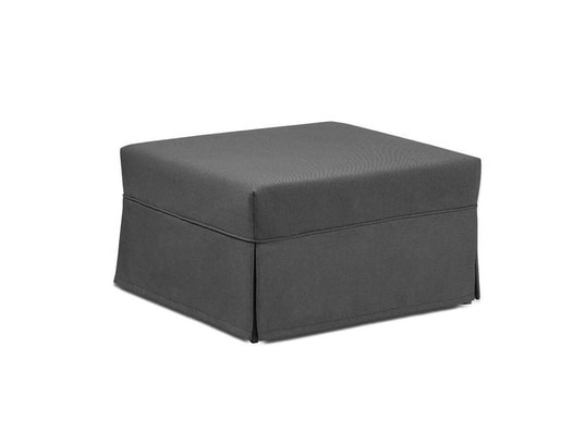 Pouf lit CAGLIARI convertible microfibre graphite Ouverture rapido ...